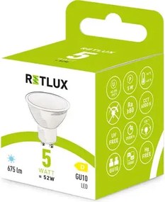 RETLUX RLL 615 GU10 bulb 5W / 675 lm / 6500K - denní bílá / D