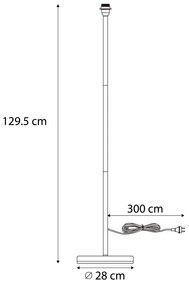 Venkovní stojací lampa bílá - Virginia Foot