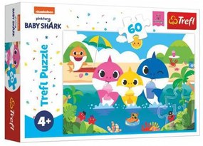 Trefl Puzzle Žraločí rodinka/Baby Shark na dovolené 60 dílků