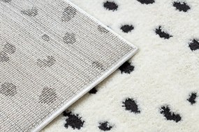 Dywany Łuszczów, Kusový koberec Mode 8508 cream/black, 80x150, bílá, chodba / předsíň