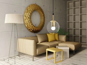 Toolight - skleněná stropní svítilna E27 60W APP686-1CP, zlatá, OSW-00097