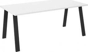 Falco Jídelní stůl Kobalt 90x185 bílý/černý kov