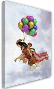 Gario Obraz na plátně Dva lidé létající na balónech - Jose Luis Guerrero Rozměry: 40 x 60 cm