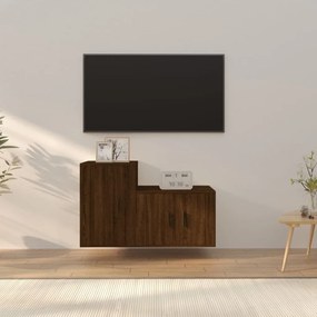 vidaXL 2dílný set TV skříněk hnědý dub kompozitní dřevo