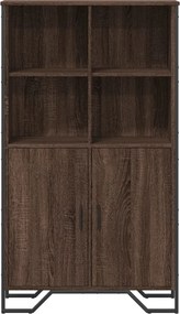 Highboard hnědý dub 79,5 x 35,5 x 137,5 cm kompozitní dřevo 3295311