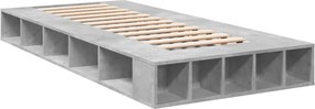 Rám postele betonově šedý 100 x 200 cm kompozitní dřevo 3280513