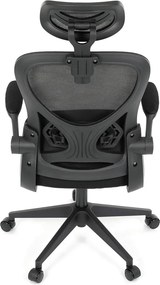 Ergonomická kancelářská židle ALEXANDRE - černá síťovina