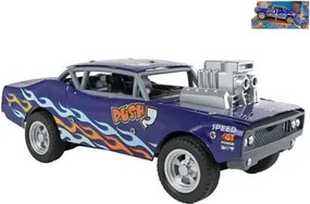 Roadblasters Muscle Car modré / Auto na setrvačník / kov / 21 cm
