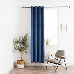 Zatemňovací závěs ELVIO VELVET 140x250 cm, námořnicky modrý Zavěšení: Kovové kroužky
