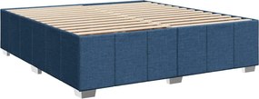 Rám postele bez matrace modrý 200 x 200 cm textil 3284866