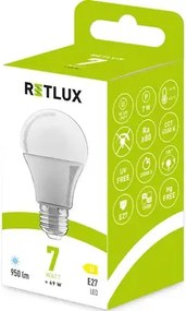 RETLUX RLL 602 A60 E27 bulb 7W / 950 lm / 6500K - denní bílá / D