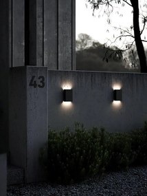 NOR 2019051003 Venkovní nástěnné svítidlo Fold 15 2x3,5W LED černá čirá - NORDLUX