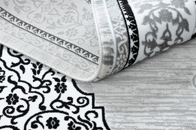 Dywany Łuszczów, Kusový koberec Gloss 8490 52 Ornament ivory/grey, 80x150, šedá, chodba / předsíň