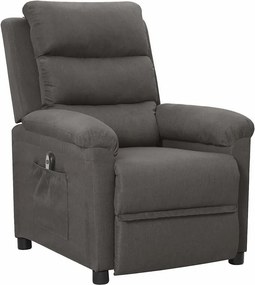 Elektrické polohovací křeslo tmavě šedé textil 3098964
