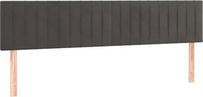 Box spring postel s matrací a LED tmavě šedá 160x200 cm samet 3134532
