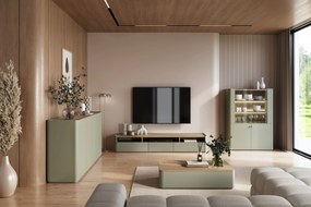 TV stolek Elivo 200 cm - eukalyptus / dub baltic dune