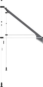 vidaXL Ručně zatahovací markýza 350 cm [43229] Barva: oranžová a hnědá