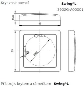ABB Swing (L) záslepka světle šedá 3902G-A00001 S1
