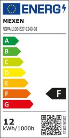 Mexen Nova, LED žárovka E27, A60, 12W, neutrální - 4000K, 1260 lm - L100-E27-1240-01