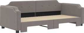 Válenda s přistýlkou taupe 90 x 200 cm textil 3197637