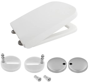 Gamma Viana, toaletní WC deska s pomalým zavíráním, duroplast, EasyClean, bílá lesklá, GMA-D6