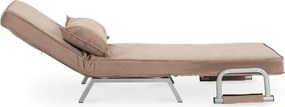 Rozkládací křeslo Halsin Velvet, béžová
