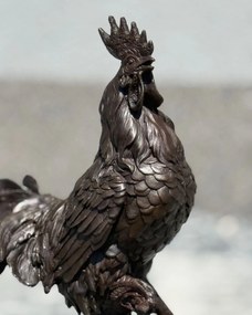 Bronzová socha Kohout – zvířecí figurína