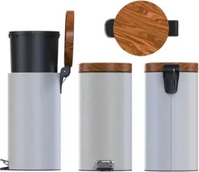 ALDA Sherwood Freedom Fresh bílá / Pedálový koš / 30 l / lakovaná ocel