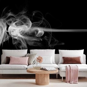 Fototapeta Abstrakce s kouřem - iluze růže vytvořená ze dýmu na černém pozadí