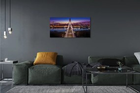 Obrazy na plátně Warsaw panorama říční most 140x70 cm