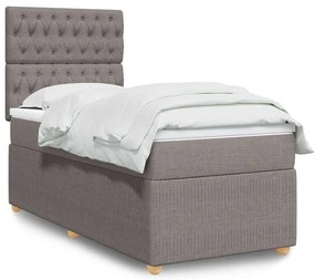Box spring postel s matrací taupe 90x200 cm textil 3291950