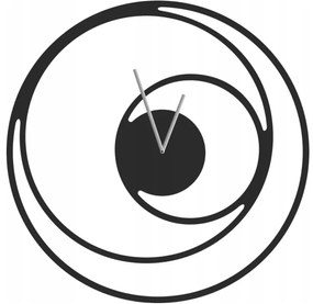 RMP Nástěnné kovové hodiny spirála 50cm černé