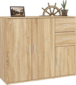 vidaXL Příborník 91 x 29,5 x 75 cm, konstrukční dřevo [823275] Barva: dub sonoma