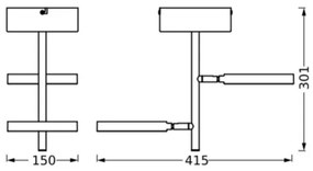 Ledvance - LED Bodové svítidlo DECOR SATURN 2xLED/11W/230V 3000/4200/6500K