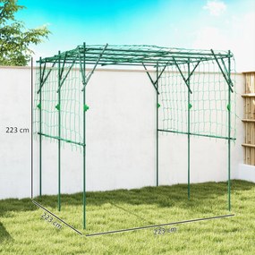 Ocelová mříž pro popínavé rostliny Mříž 223 x 223 x 223 cm Růžový oblouk Zelená