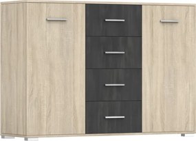 IDZ Komoda WENECJA 2D4S 27, 135 cm Dub Sonoma/Norská borovice