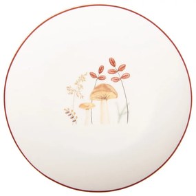 Bílý porcelánový dezertní talířek Little Forest Jewels - Ø 20*2 cm