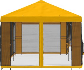 Zahradní altán se stěnami 6 x 3 m Žlutá Polyester a ocel 3376026