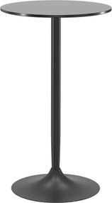 HOMCOM Barový stůl bistro Ø60 x 102 cm Kulatý stůl pro večírek nebo bar, černý