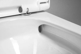 Sapho Turku WC kombi mísa 64 x 38 cm zvýšený sedák spodní/zadní odpad Vortex Rimless keramika bílá PC104-111