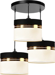 Moderní Závěsná Stropní Lampa S Zlatým Glamour Stínítkem E27 Led
