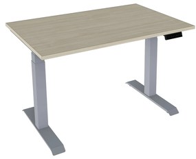NOBL Dynamic + Elektr. nastavitelný polohovací stůl 120x80 s pamětí Dynamic + Dekor stolové desky: akát, Barva podnože: šedá