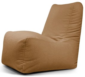 Hnědý sedací vak z textilie bouclé Seat Lounge – SLOWDOWN