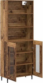 Vysoký bufet 2 ks Staré dřevo 69,5 x 32,5 x 180 cm 3403177