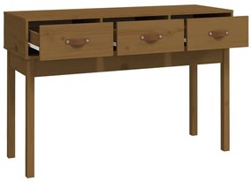 Konzolový stolek medově hnědý 110x40x75 cm masivní borové dřevo - Default Title
