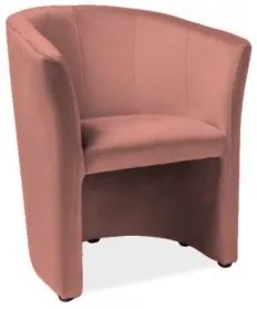 Casarredo Čalouněné křeslo TM-1 VELVET starorůžová