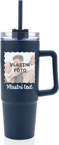 Personalizovaná cestovní termoska s průhledným víčkem s fotografií