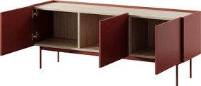 PCo Televizní skříňka CERAMIC RTV-144, 144 cm Červená