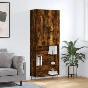 Skříň highboard kouřový dub 69,5 x 34 x 180 cm kompozitní dřevo - Default Title