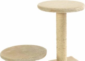 Škrabadlo pro kočky sisalové sloupky 60 cm béžové 170519